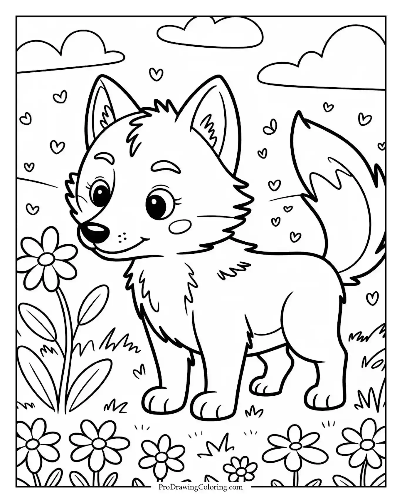 Free Wolf Coloring Pages – Cute & Realistic Printables